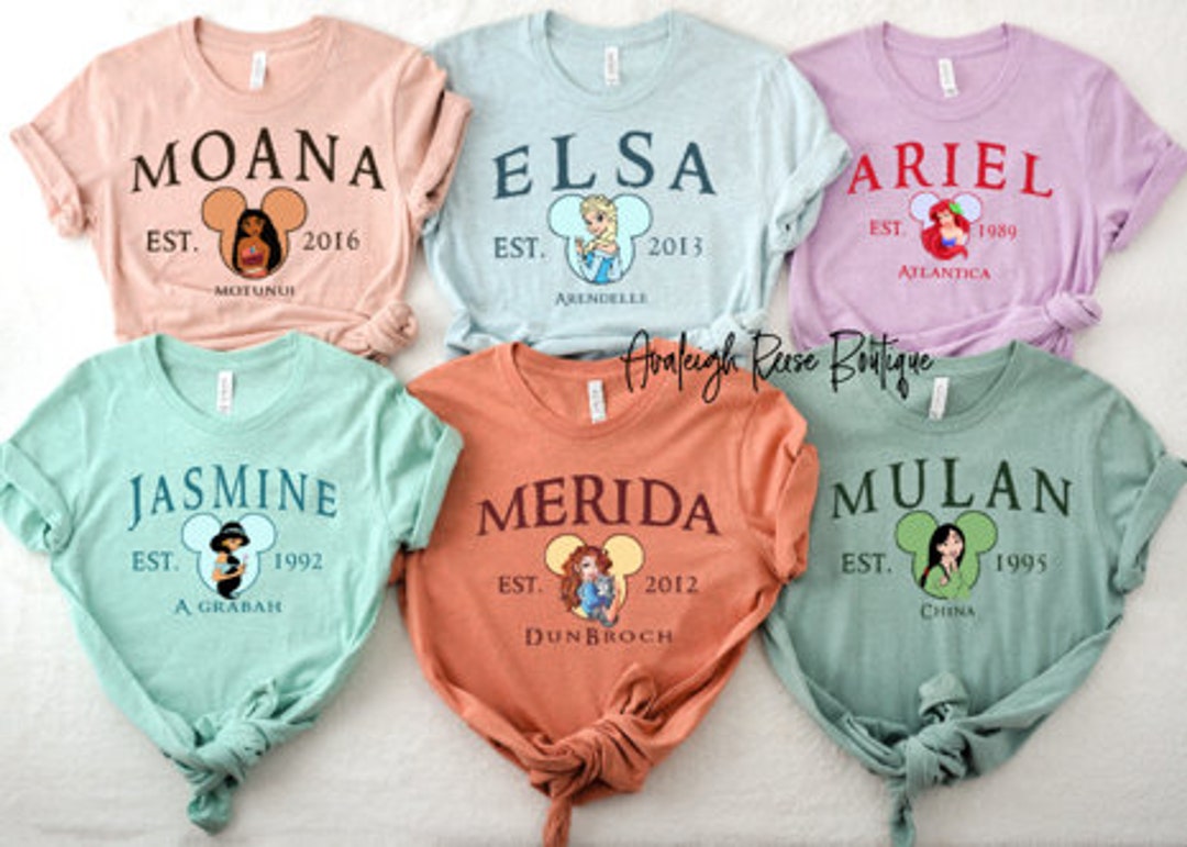 Disney Princess Shirts, Disney Princess Shirt, Disney Character Shirt, Disney Trip Group Shirt ...