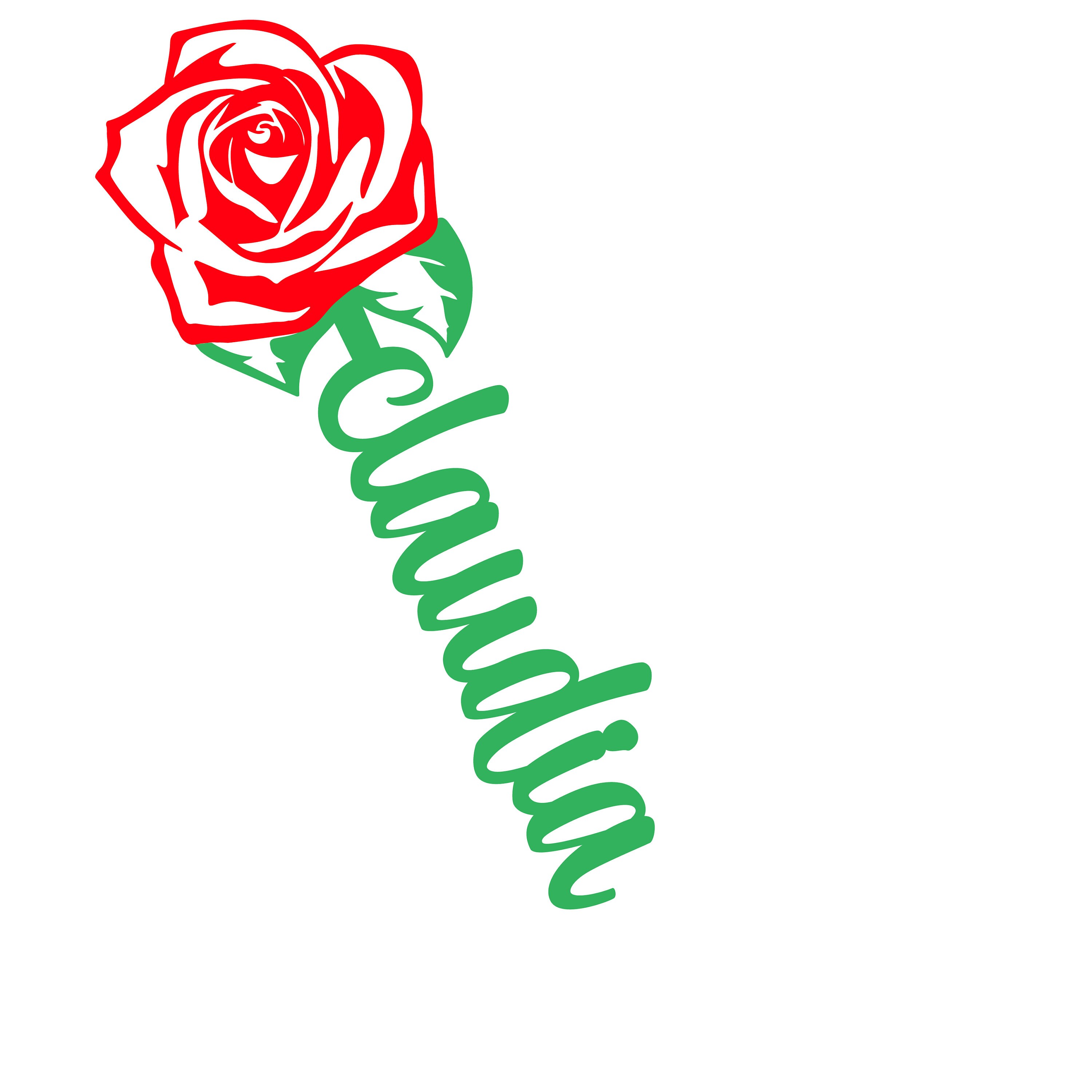 Custom Made SVG Rose With Name Design. Perfect for Valentines - Etsy