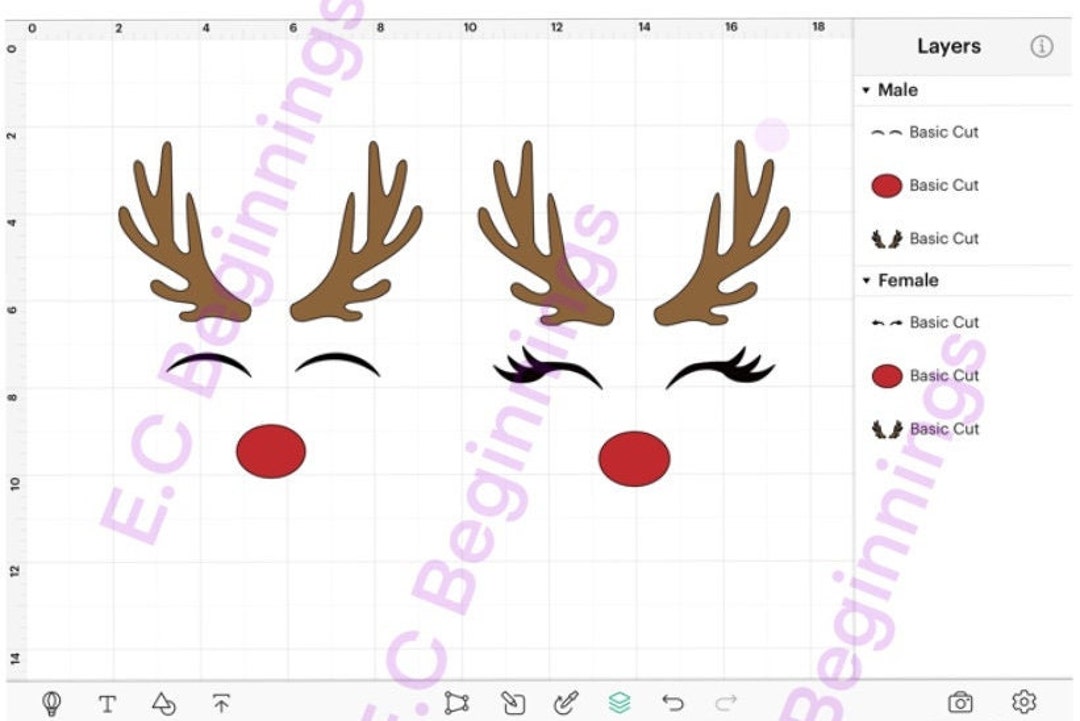 Rudolf Christmas SVG for Cricut Digital File, Ready and Easy to Use - Etsy