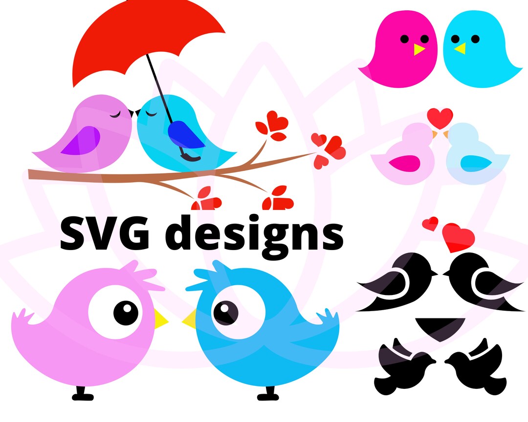 Love Birds SVG Bundle: Valentine's Day Designs (digital Download) - Etsy