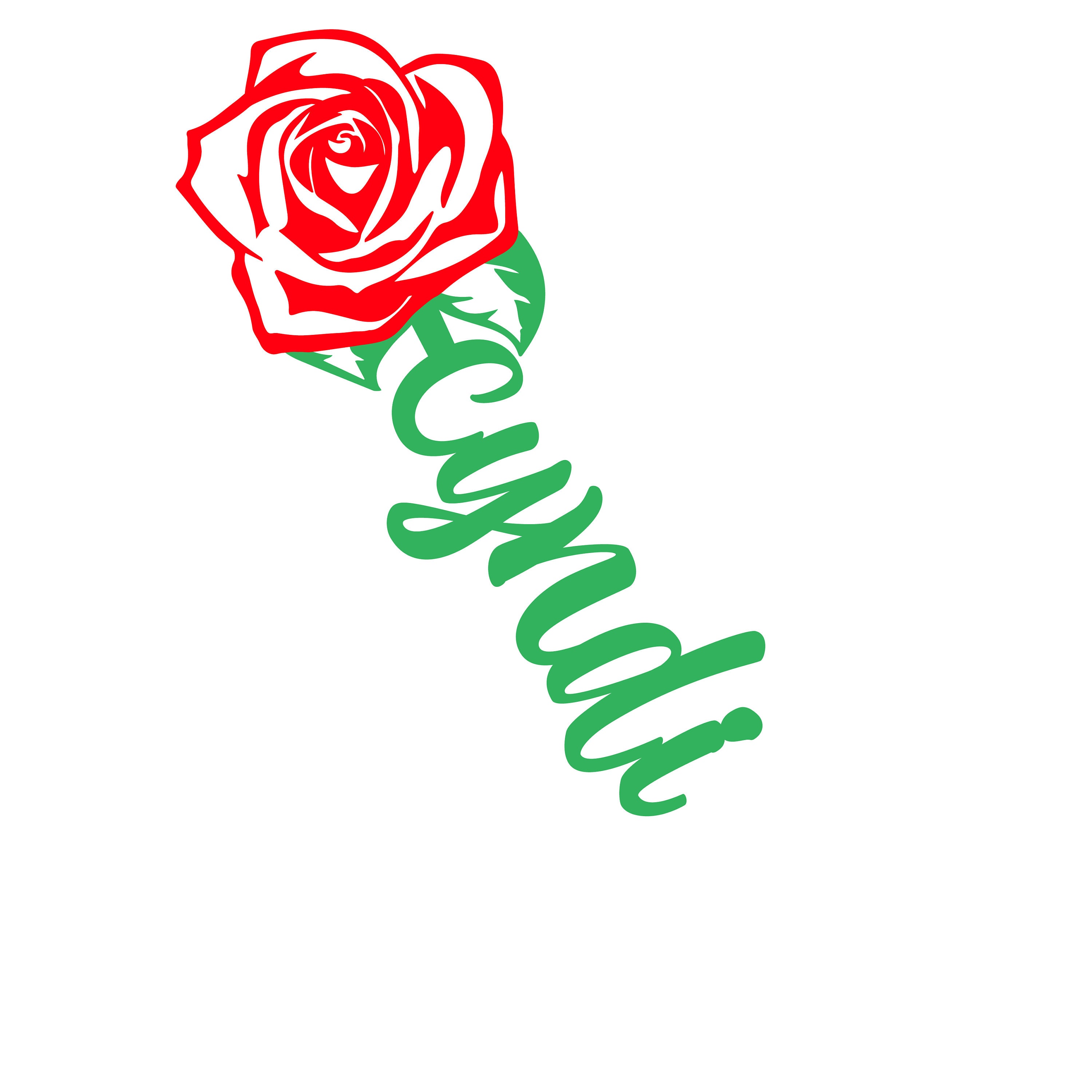 Custom Made SVG Rose With Name Design. Perfect for Valentines or ...
