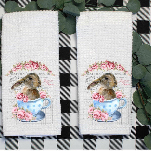 Bunny Kitchen Towel - Etsy