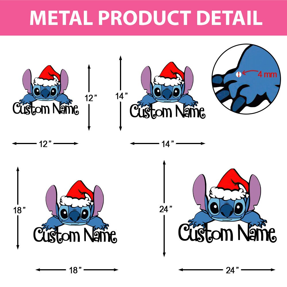 Personalized Merry Stitchmas Sign, Lilo and Stitch Sign, Christmas ...