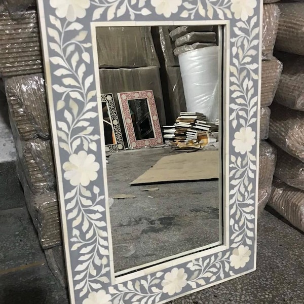 Bone Inlay Mirror - Etsy