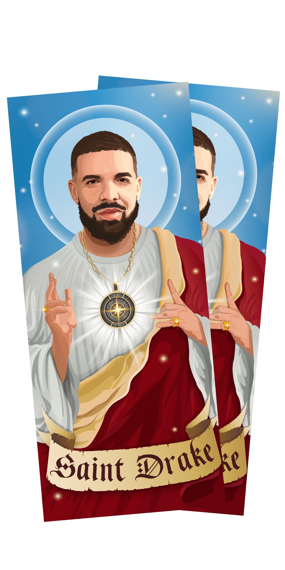 Two 2 Saint Drake Hip Hop Celebrity Stickers Full Color - Etsy