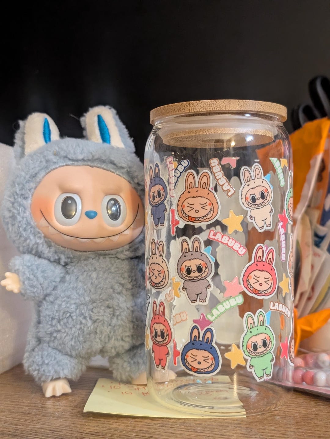 Labubu Glass Tumbler - Etsy