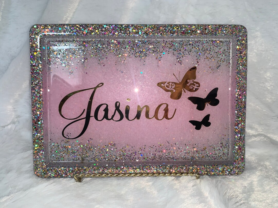 Vanity Tray Name Tray Name Plaque Baby Name Baby Gift Princess Girl - Etsy