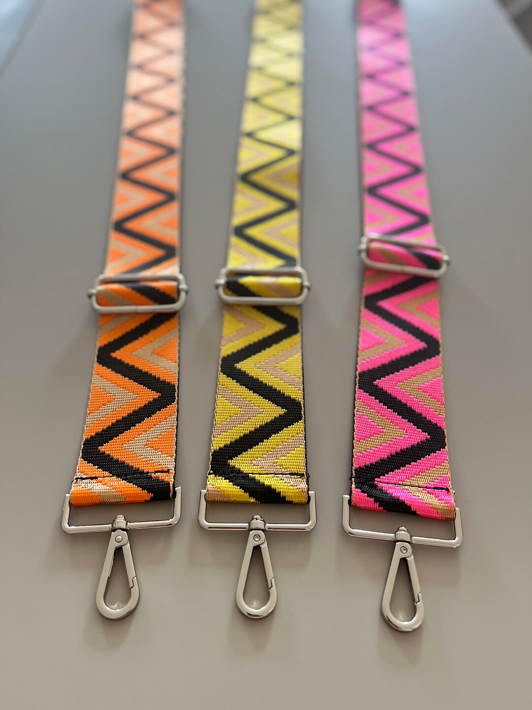 Gurtband Silber Taschengurt Gurt Band für Taschen Bagstrap Zickzack ...