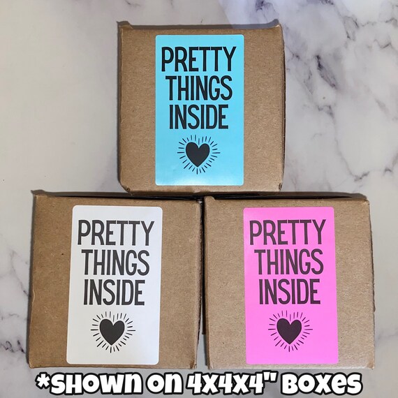 Pretty Things Inside Stickers Packaging Stickers Packaging | Etsy