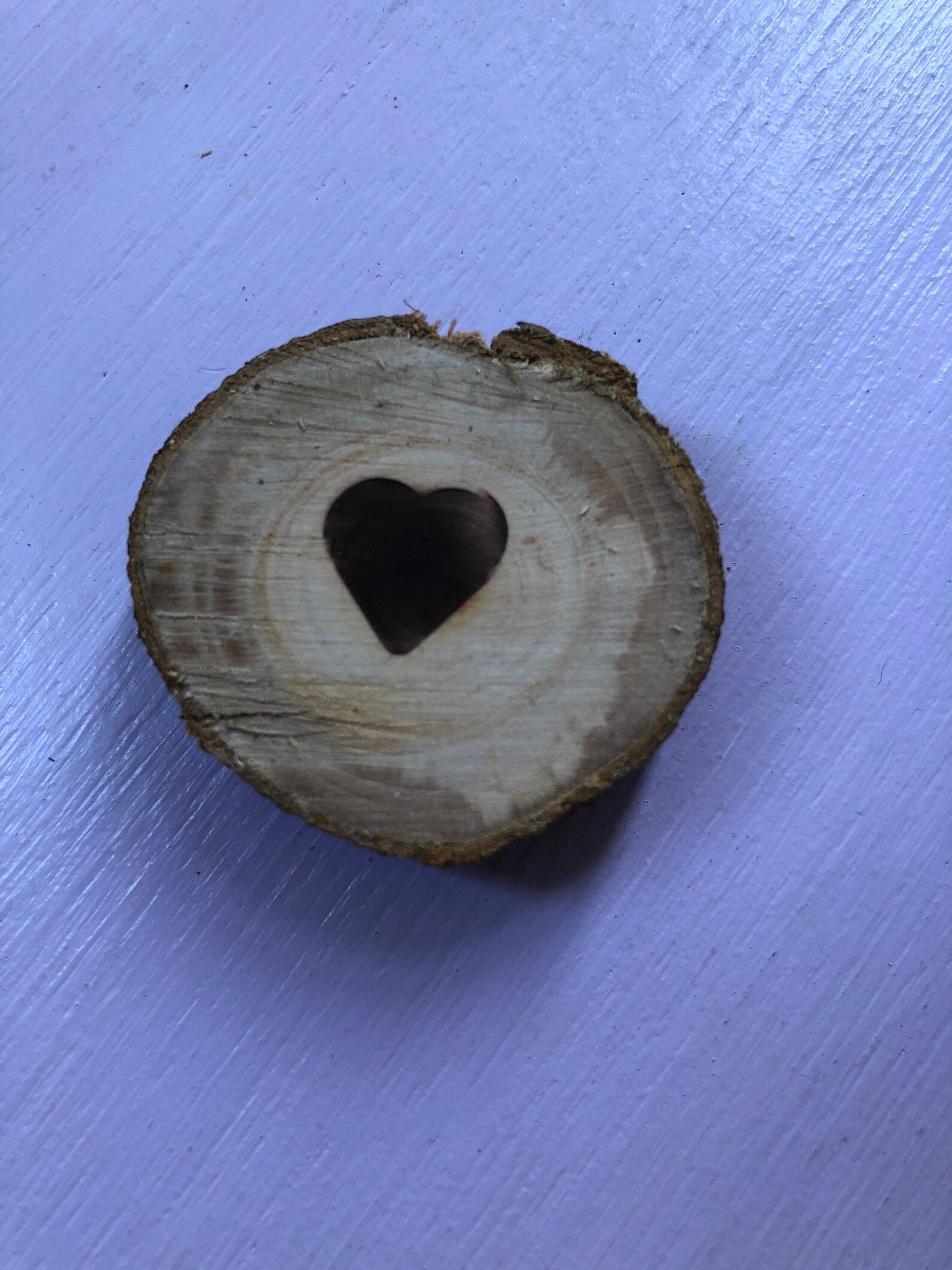 Natural Heart Token Made From Christmas Tree - Etsy