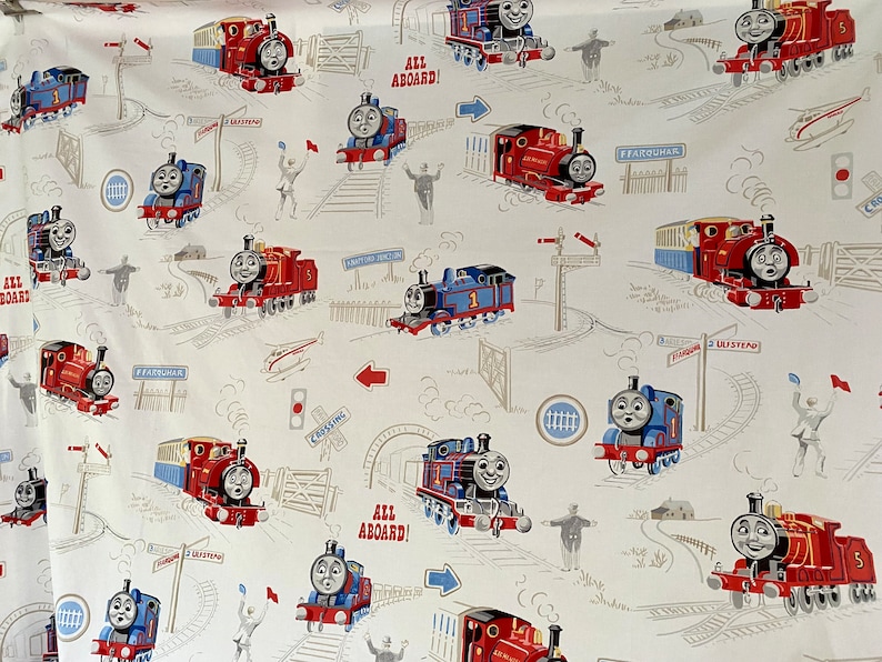 Jane Churchill Thomas the Tank Engine Cotton 135cm Wide Nursery Tales ...