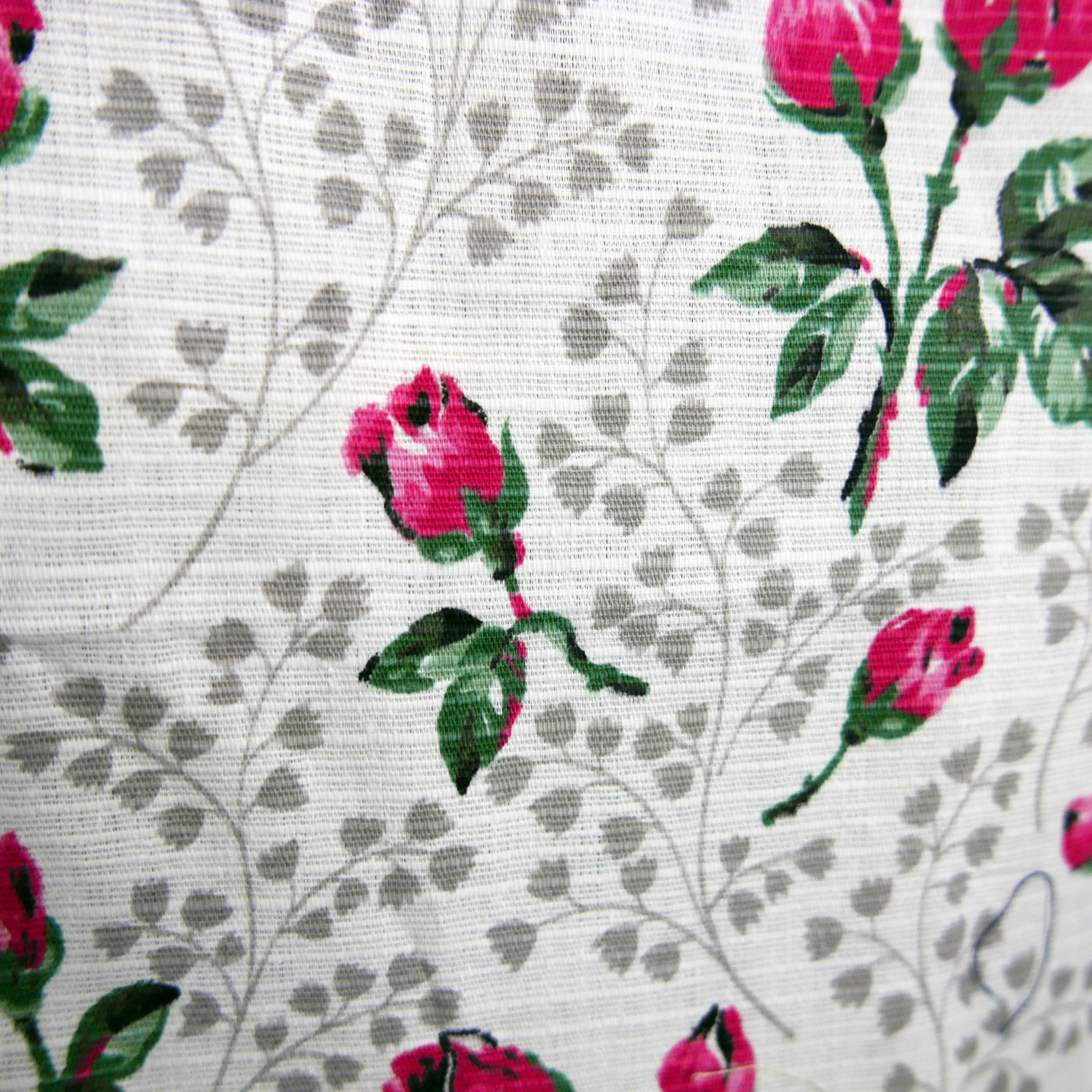 Vintage Rose Cottons Sixties Fabrics floral Fabrics - Etsy