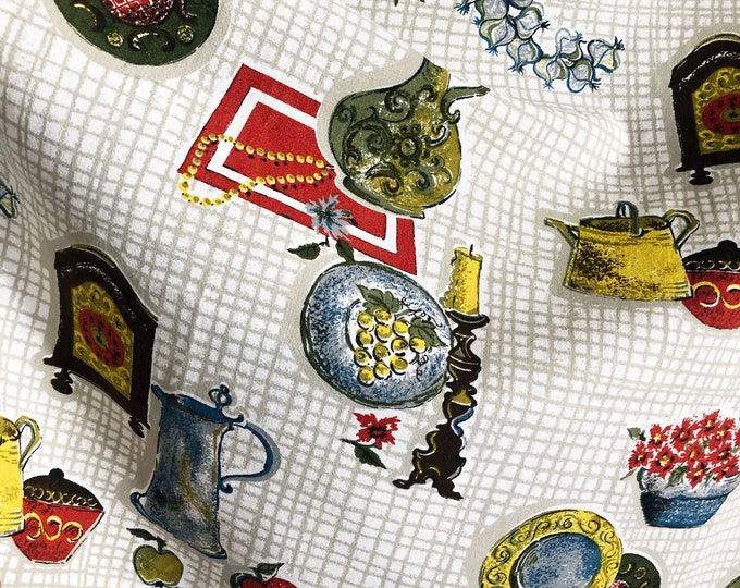 1960's Kitchen Theme Fabric - 105cm Wide - Etsy