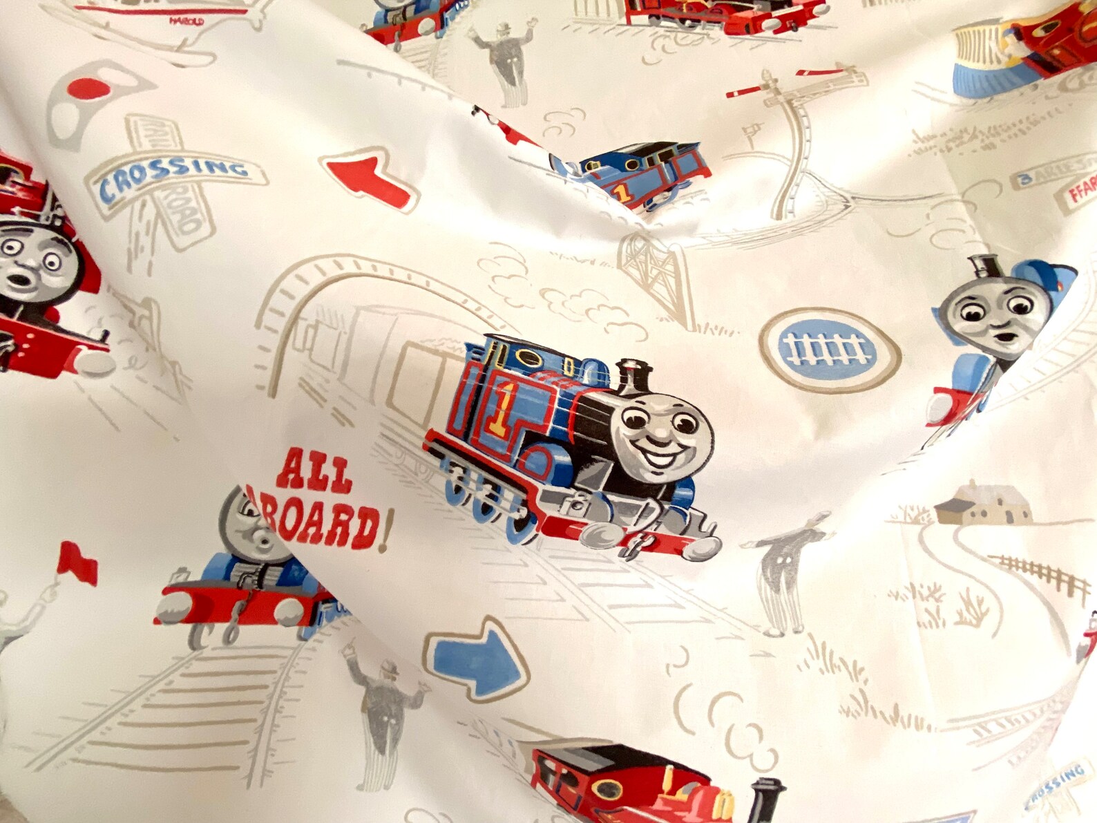 Jane Churchill Thomas the Tank Engine Cotton 135cm Wide Nursery Tales ...