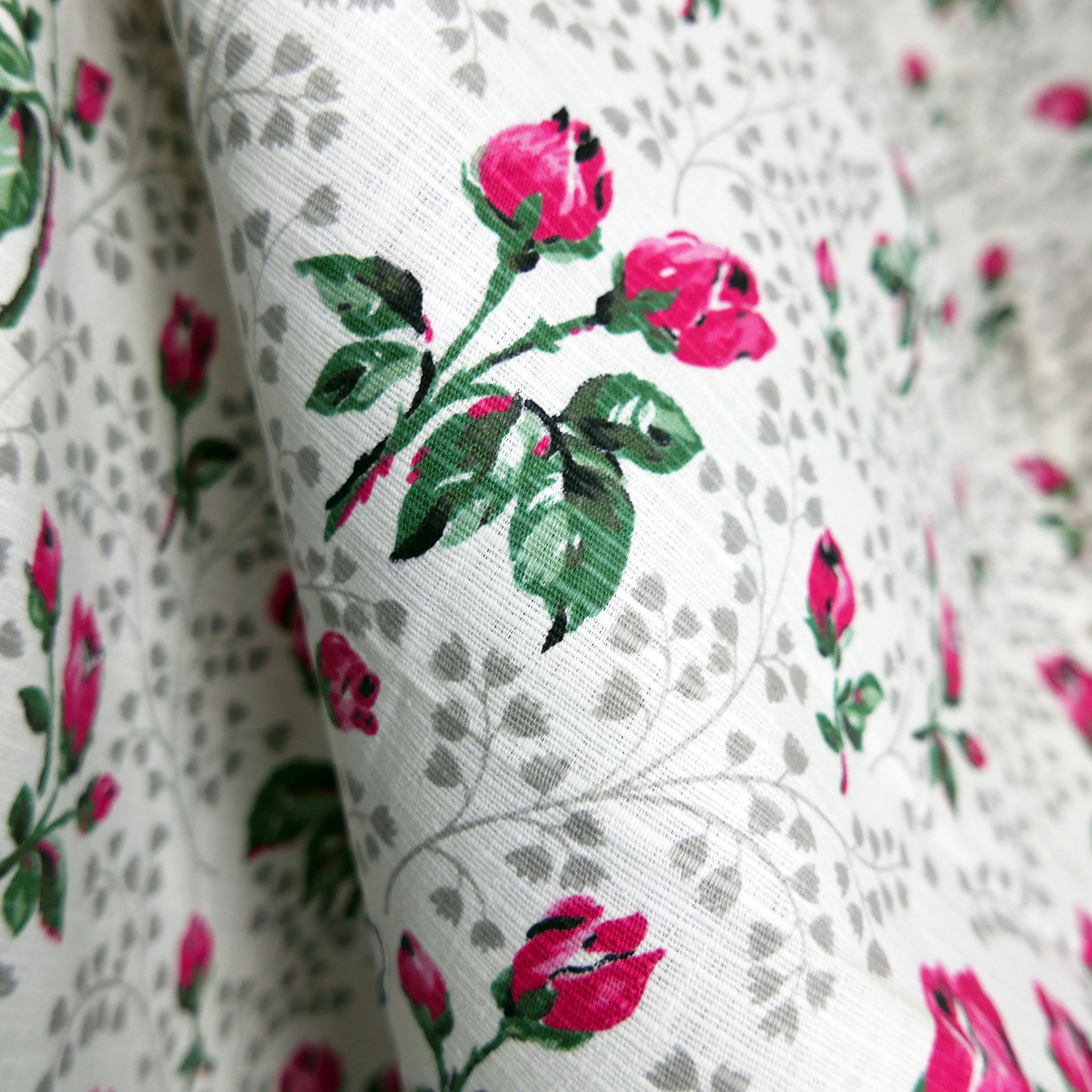 Vintage Rose Cottons Sixties Fabrics floral Fabrics - Etsy