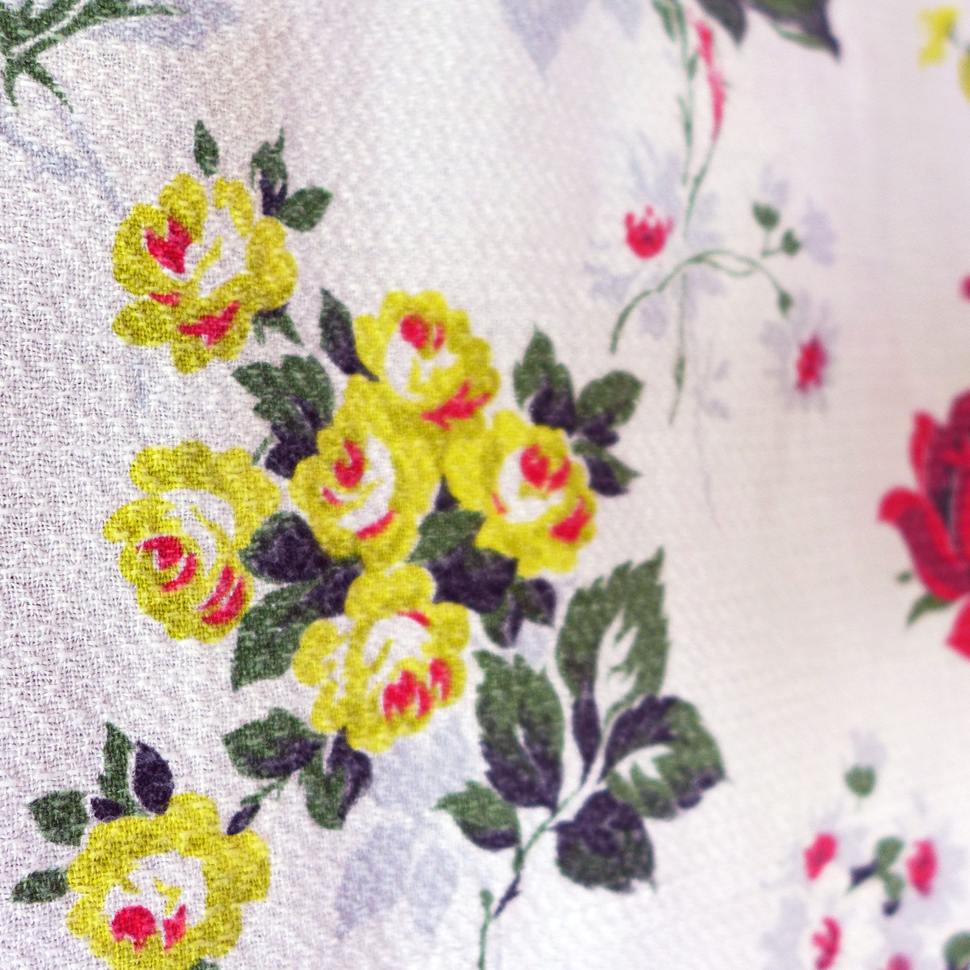 Vintage Rose Cottons Sixties Fabrics floral Fabrics - Etsy