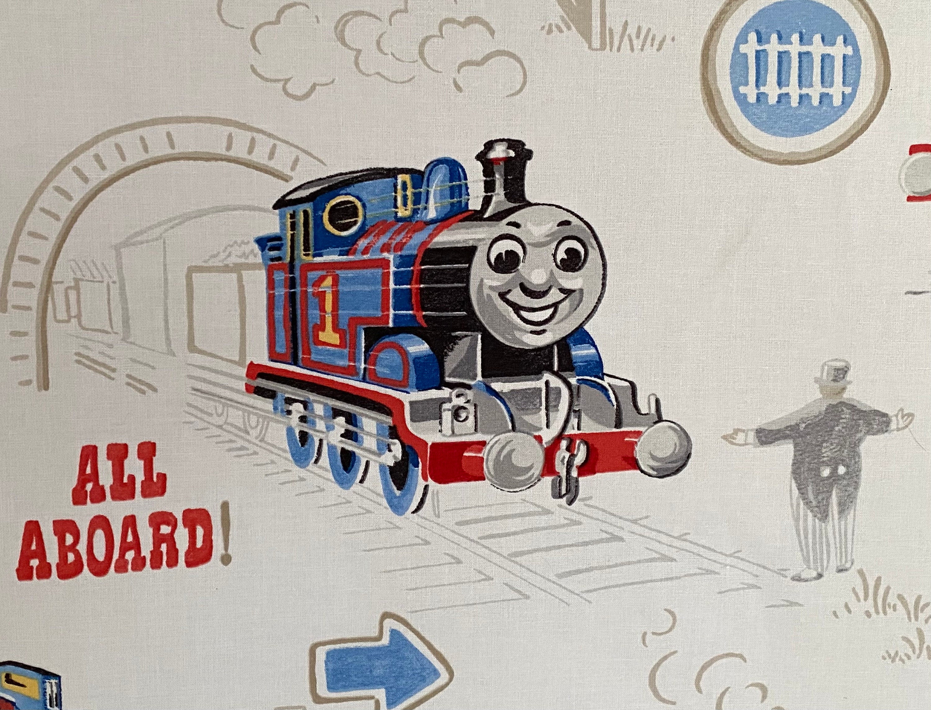 Jane Churchill Thomas the Tank Engine Cotton 135cm Wide Nursery Tales ...