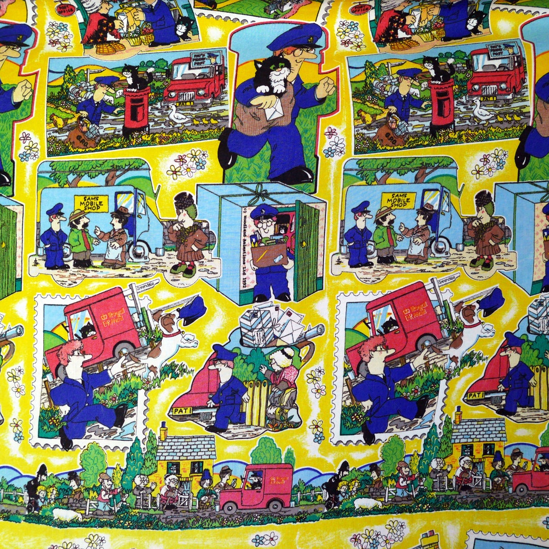 Vintage Postman Pat Cotton Yellow 75cm X 85cm - Etsy