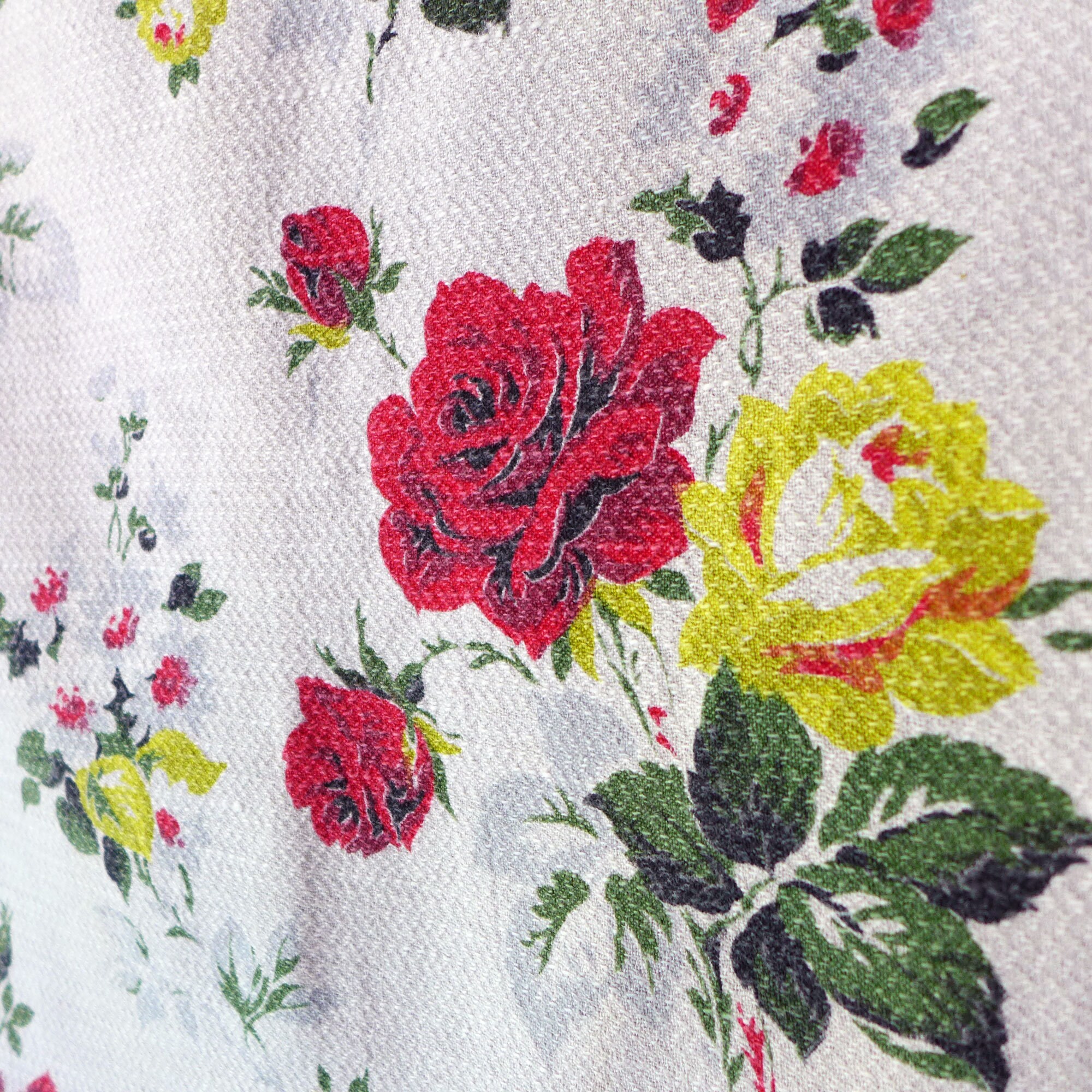 Vintage Rose Cottons Sixties Fabrics floral Fabrics - Etsy
