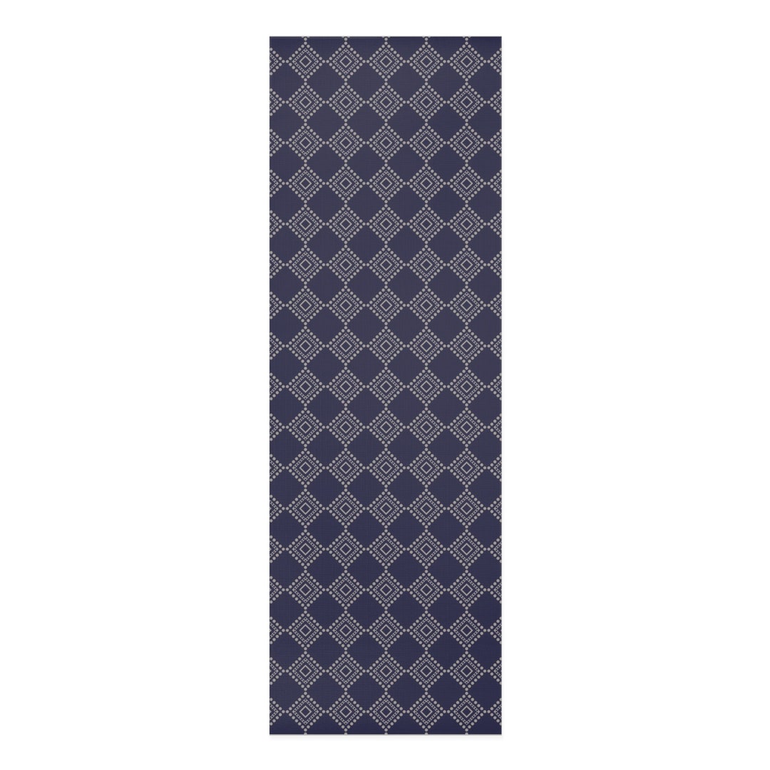 Navy Checkered Diamond Foam Yoga Mat - Etsy