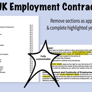 Employment Contract | UK | Editable Word Download | Business Resources ...