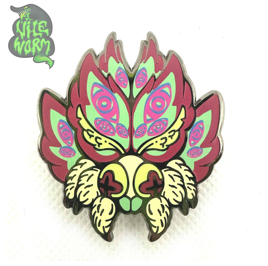 Mesmerizing Moth Enamel Pin | Eldritch Entomology - Etsy