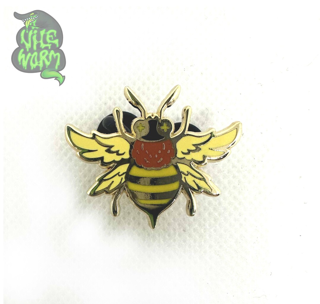 Bitty Bee Enamel Pin | Eldritch Entomology - Etsy