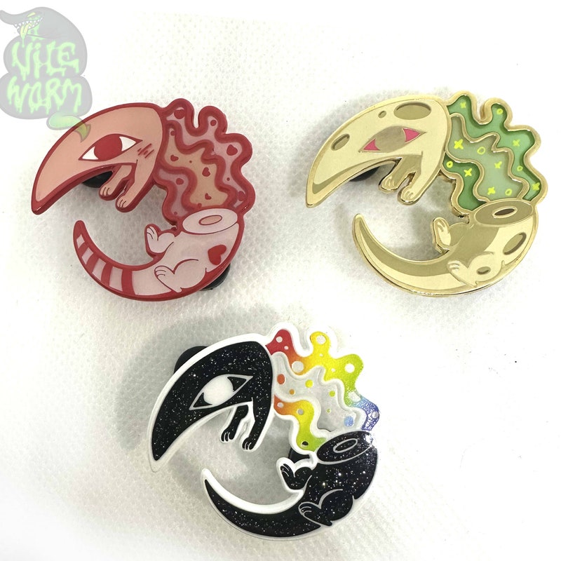 Moon Enamel Pin - Etsy