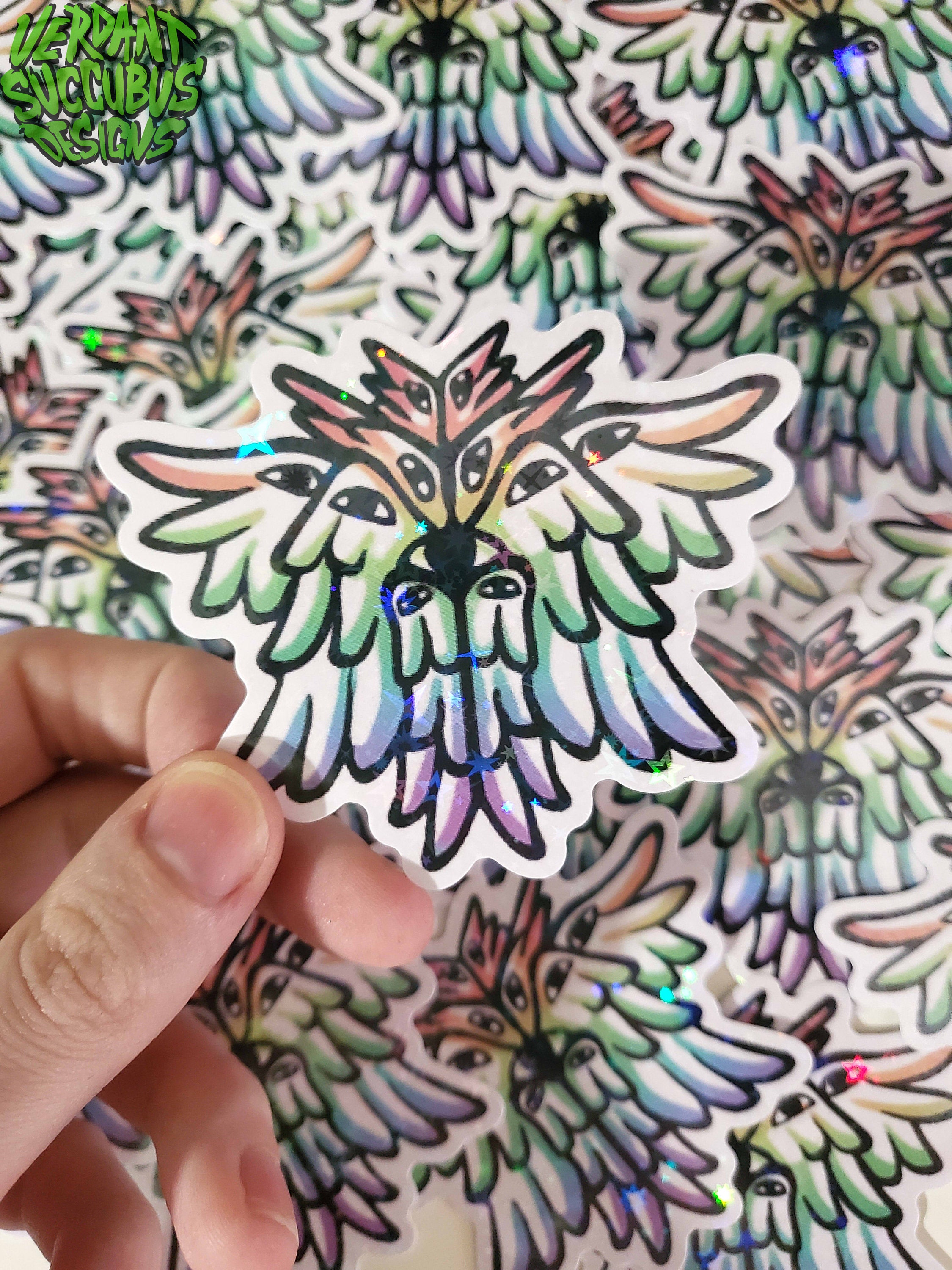 Sparkle Rainbow Seraphim Angel Vinyl Sticker - Etsy