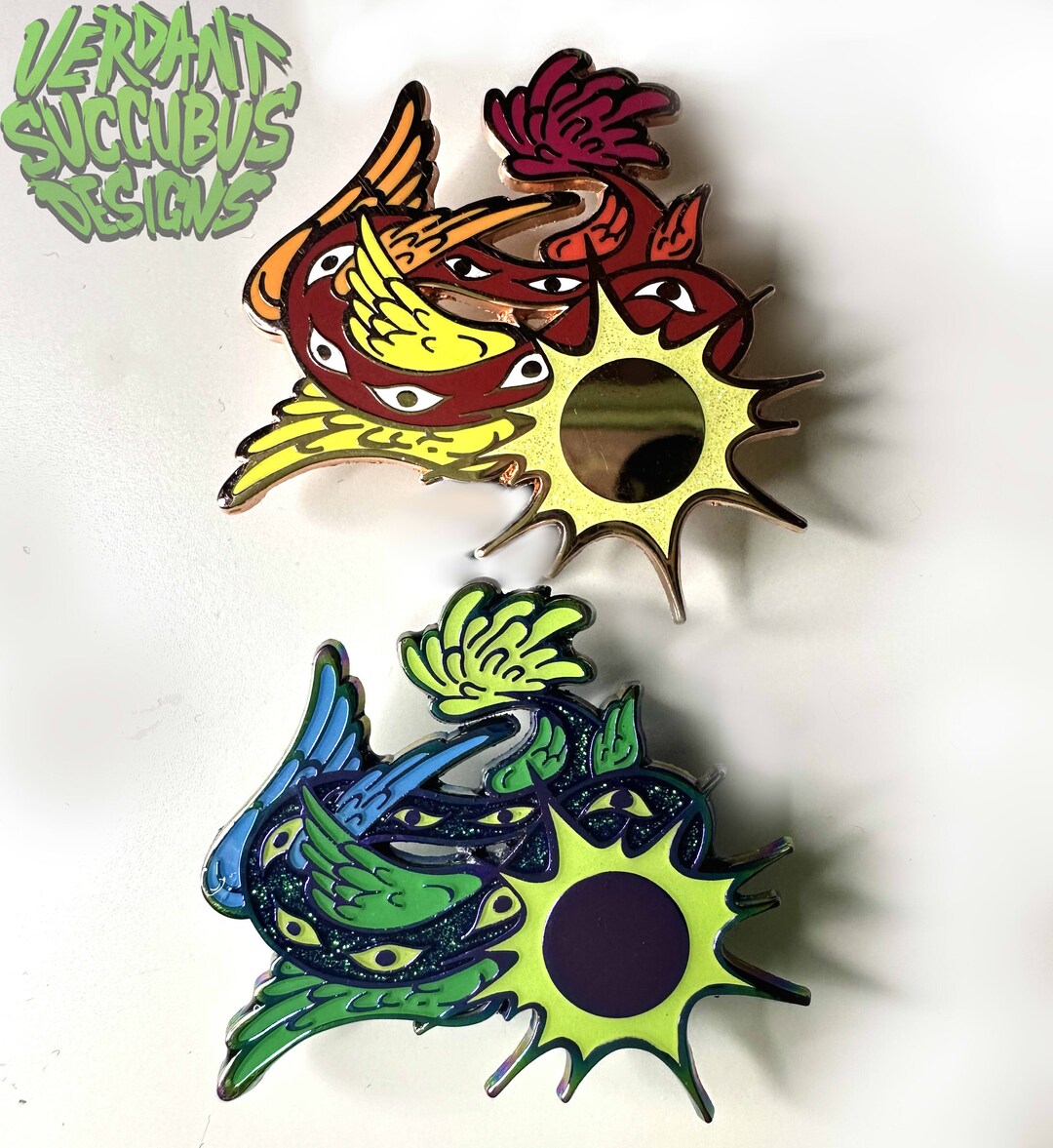 Eclipse Angel Enamel Pin - Etsy