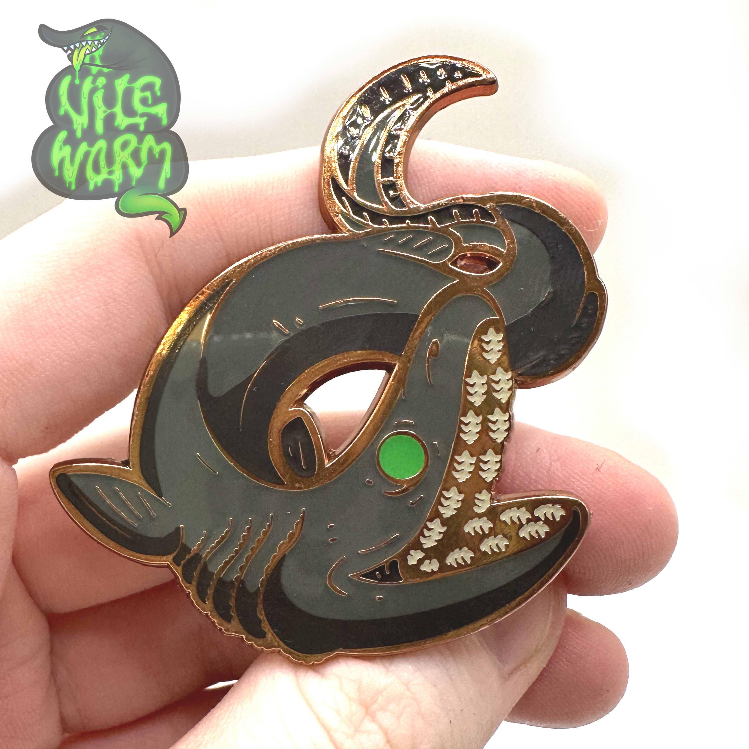Frilled Shark Enamel Pin | the Brine Pool - Etsy