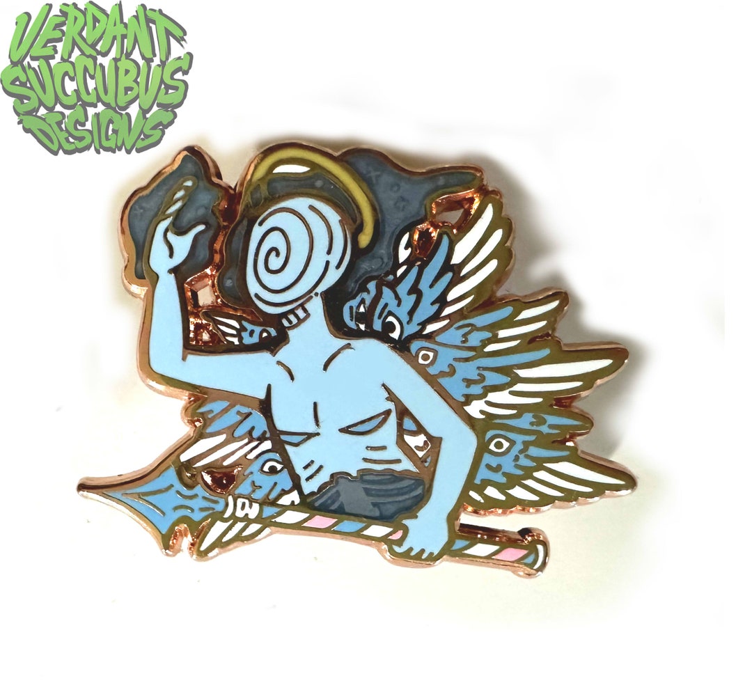 Transmasc Pride Angel Enamel Pin | LGBT+ Angels - Etsy