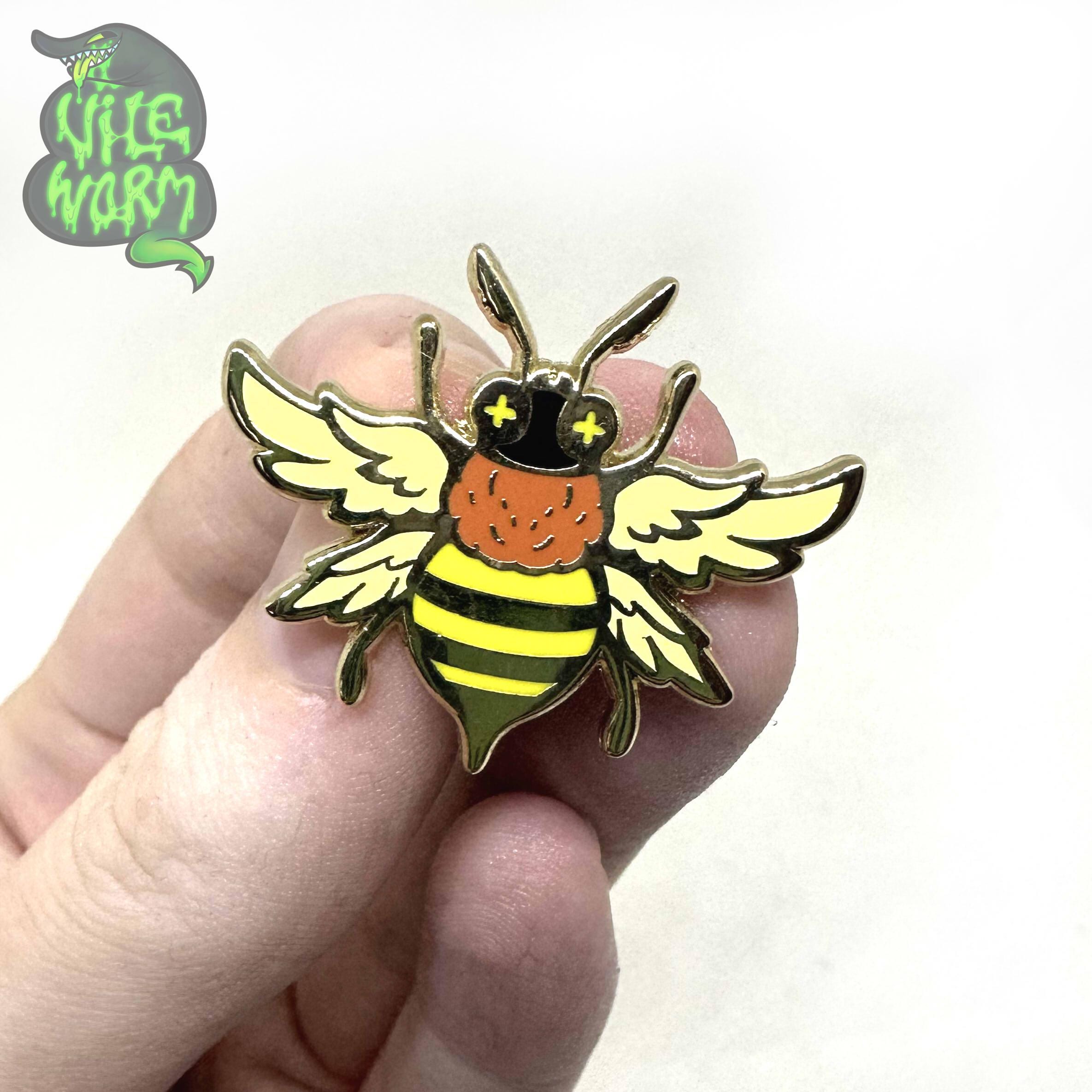 Bitty Bee Enamel Pin | Eldritch Entomology - Etsy