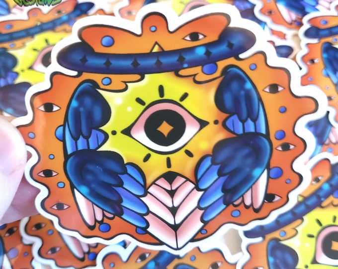 Aro-ace Pride Stickers Shark, Dog, Cat Designs Holographic Sticker for ...