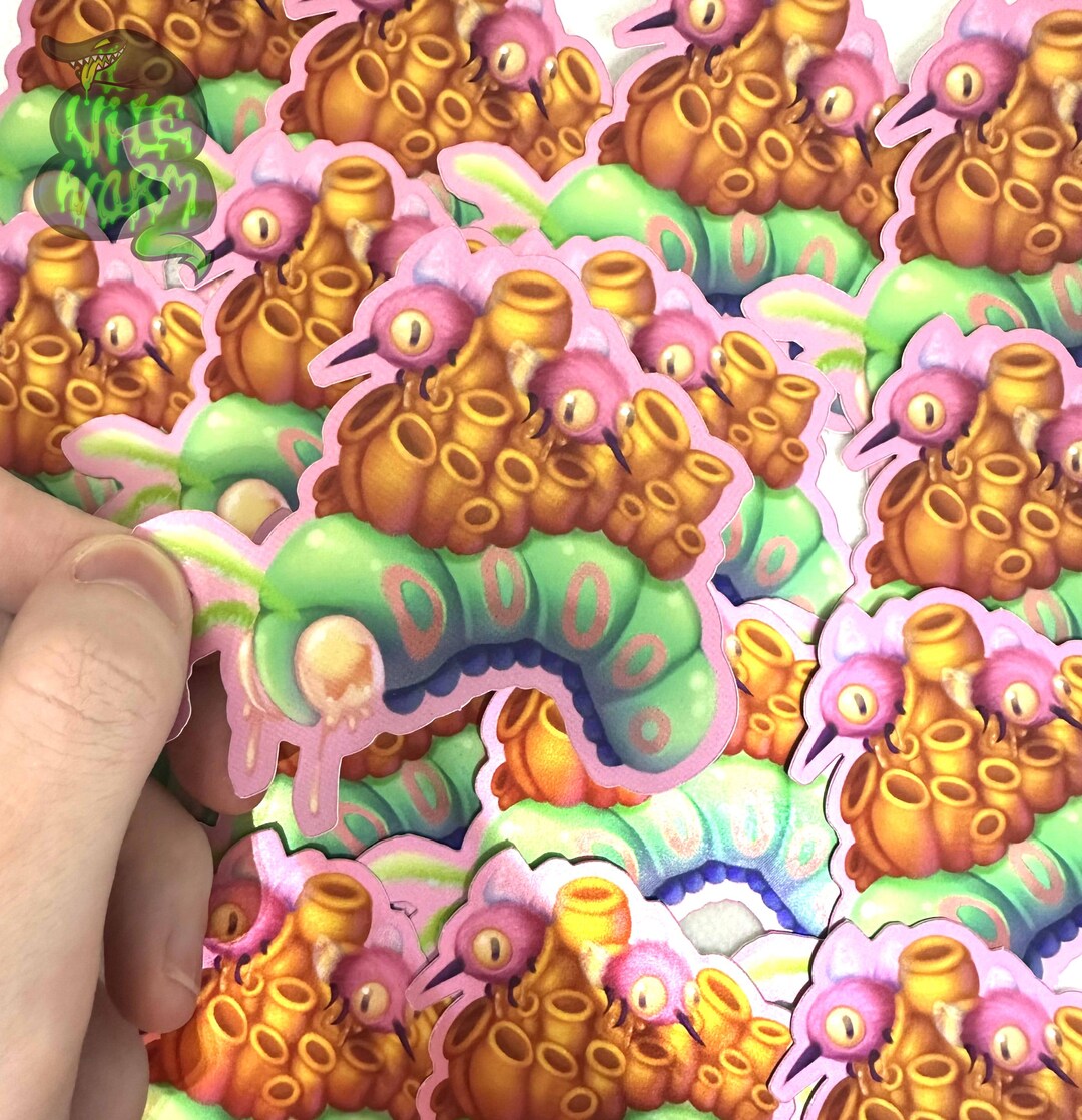 Parasite 'pillar Vinyl Sticker | Eldritch Entomology - Etsy