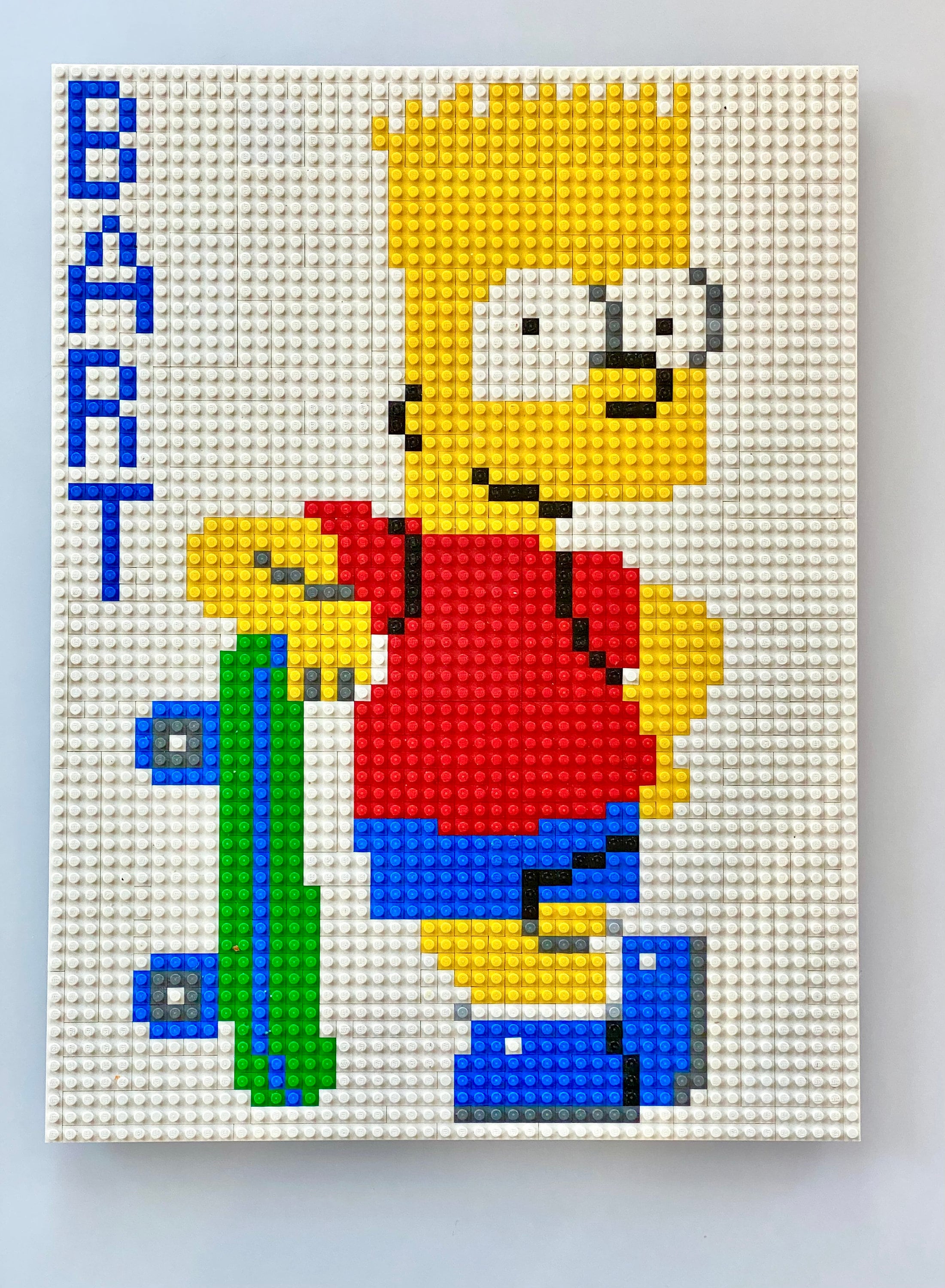 Bart Simpson Lego Mosiac - Etsy
