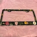 Floral License Plate Frame. Flower License Plate, Custom License Plate ...