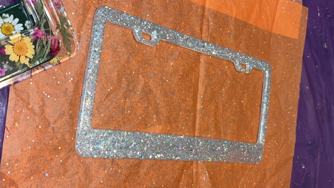 Sparkly Glitter License Plate Frame, Cutest Car Accessory Super Shiny ...