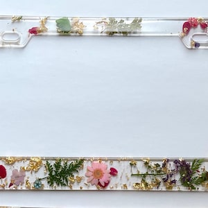Floral License Plate Frame. Flower License Plate, Custom License Plate ...