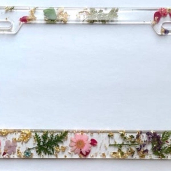 Floral License Plate - Etsy