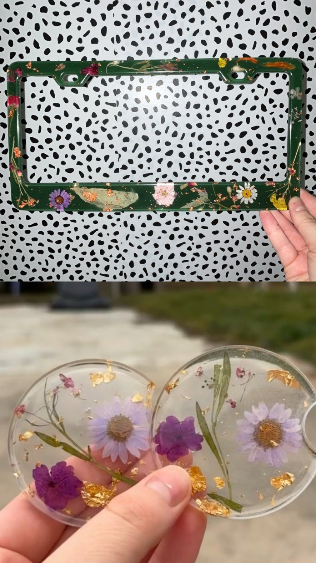 Set of Two, License Plate Frame, With Matching Set of Car Coasters - Etsy