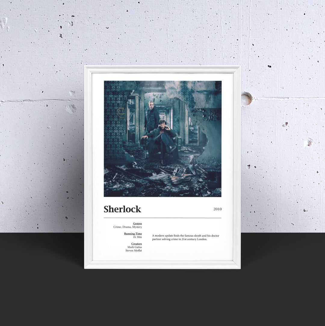 Sherlock Minimalist TV Show Poster Sherlock Print Wall Art - Etsy