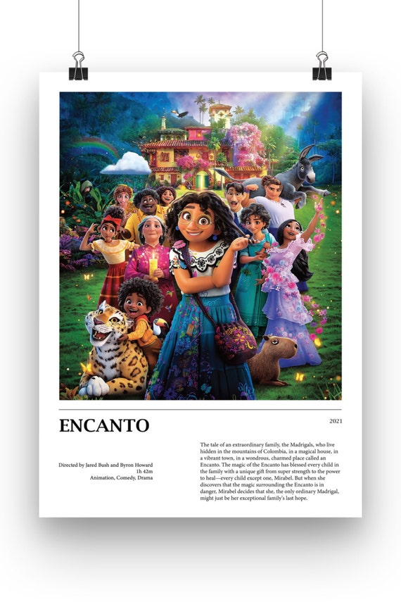 Encanto Movie Poster Minimalist Movie Poster Wall Art Movie | Etsy