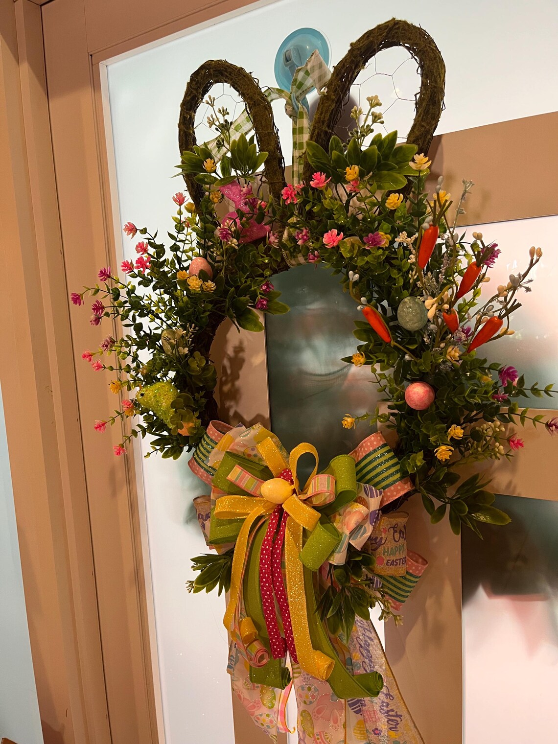 Easter Grapevine Rabbit Ears Wreath - Etsy