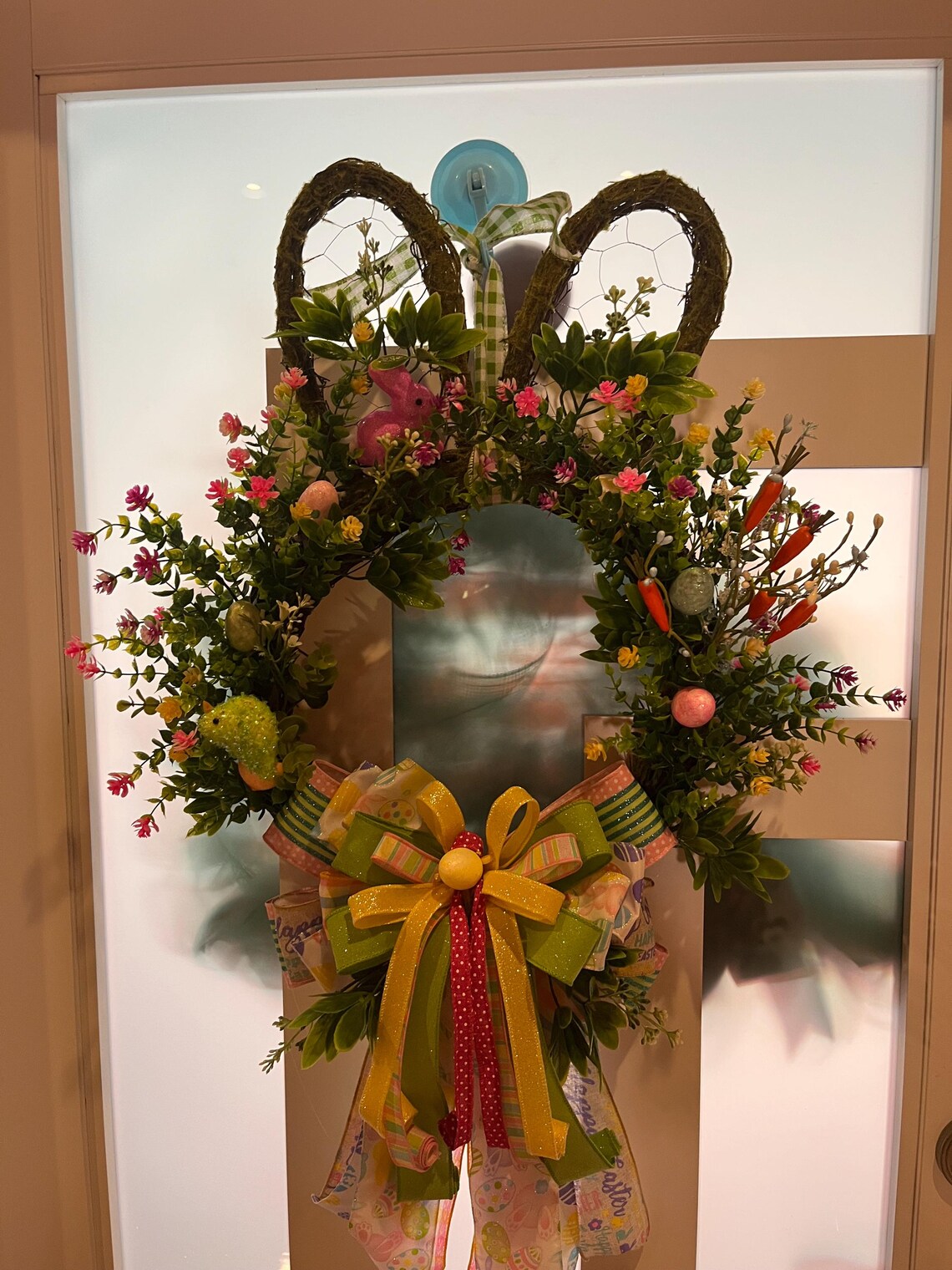 Easter Grapevine Rabbit Ears Wreath - Etsy