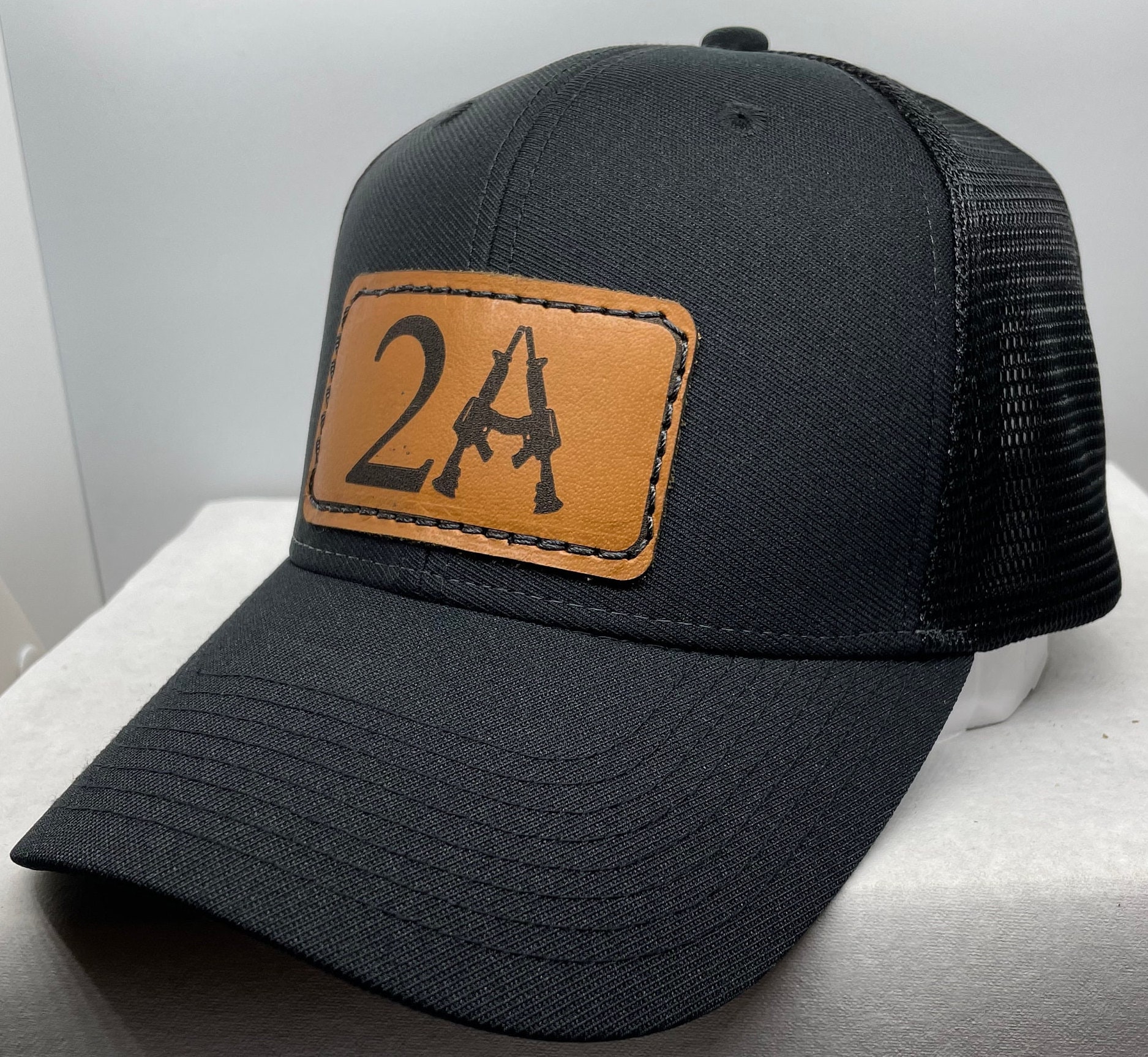 Second Amendment Hat 2nd Amendment Leather Patch Structured Hat - Etsy