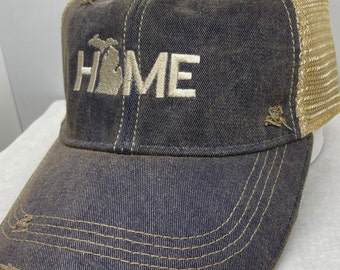 Michigan Deer Distressed Camo Hat Stocking Stuffer | Etsy