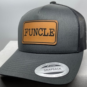 POP Leather Patch Hat Charcoal Gray With Mesh Back Best Pop - Etsy