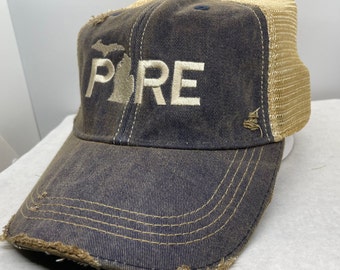 Michigan Deer Distressed Camo Hat Stocking Stuffer | Etsy