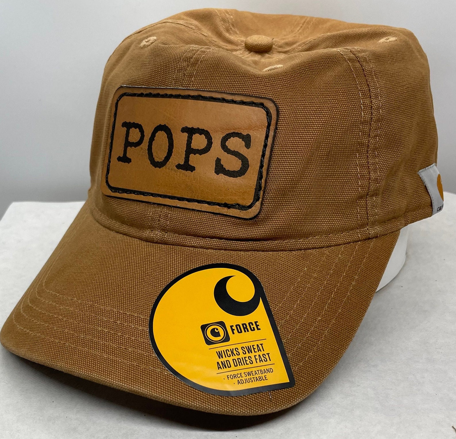 POPS Leather Patch Hat Carhartt Hat Best Pops Hat Staff Pick - Etsy